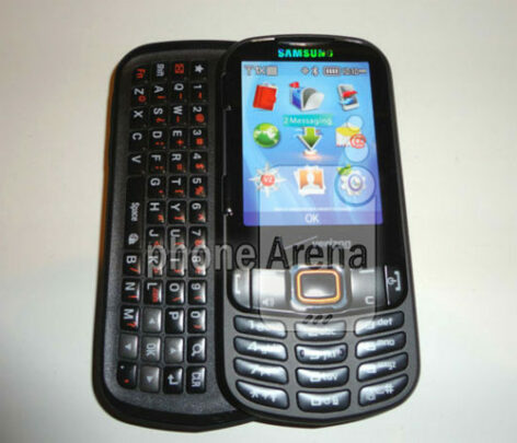 Samsung Intensity III QWERTY feature phone pictured for Verizon ...