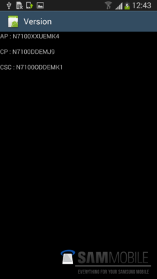 Samsung Galaxy Note II (GT-N7100) receives official Android 4.3 Jelly Bean update - SamMobile ...