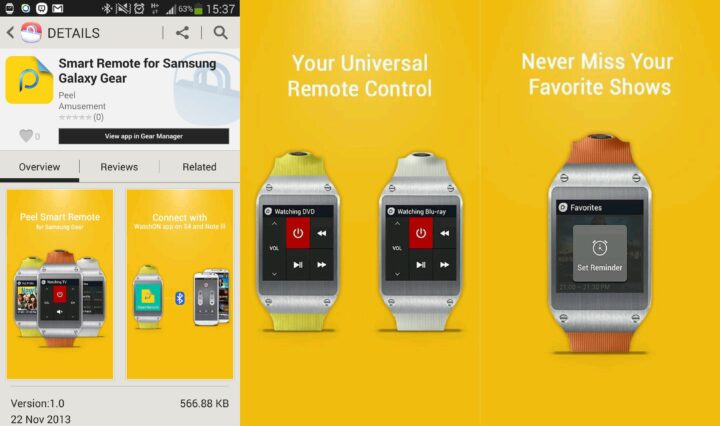 Galaxy Gear Smart Remote app allows TV control through IR sensor on ...