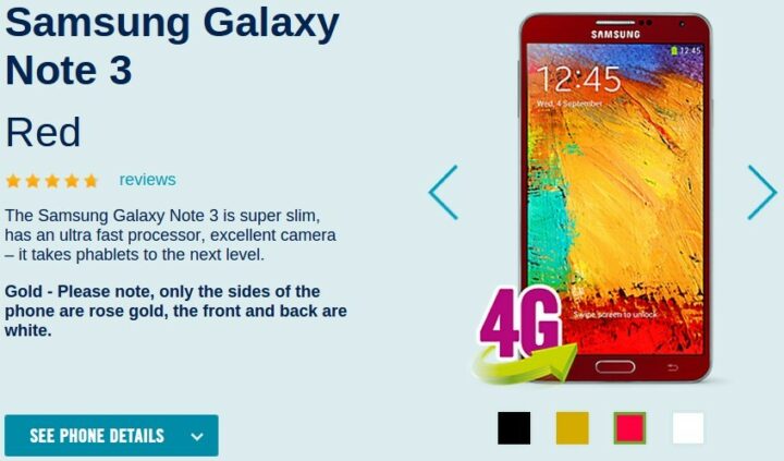 Red and Rose Gold Galaxy Note 3 now available in the UK - SamMobile ...