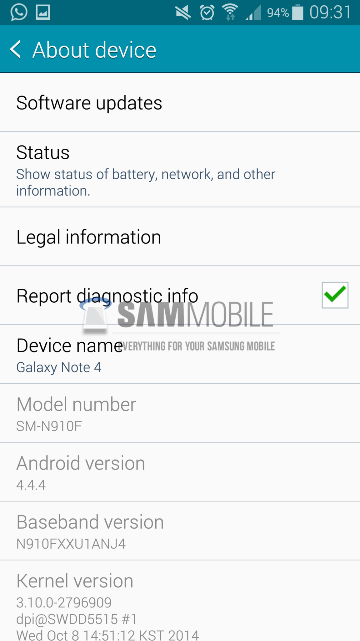 Galaxy Note 4 receives first software update, improves battery life ...