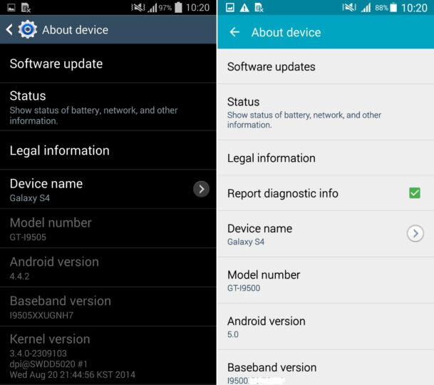 Exclusive: Galaxy S4 Android 5.0 Lollipop vs. Android 4.4.2 comparison ...