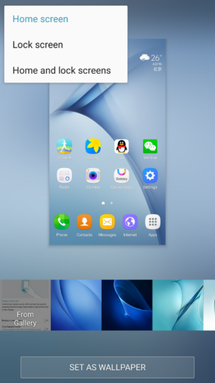 Take a look at the interface of Samsung's Galaxy C series handsets ...