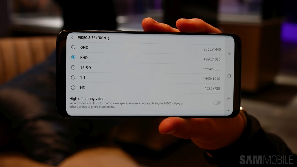 Galaxy S9 series support video recording in HEVC format - SamMobile