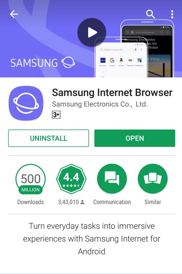 Samsung Internet crosses 500 million installs on the Play Store - SamMobile