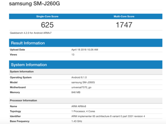 First Samsung Android Go handset possibly spotted - SamMobile