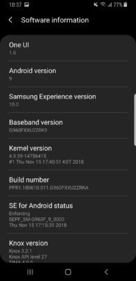 Here are some Galaxy S9 Android Pie screenshots, One UI included ...