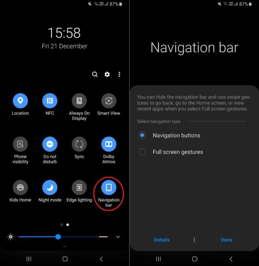 New Android Pie beta adds quick toggle for full-screen navigation ...