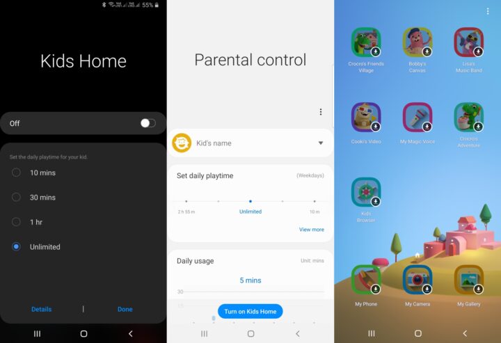 One UI (Android Pie) feature focus: Kids Mode gets a quick toggle ...