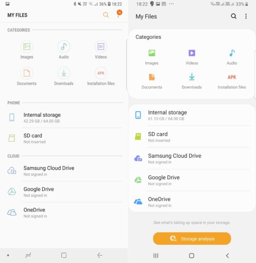 Samsung Experience (Oreo) vs One UI (Android Pie) in screenshots ...