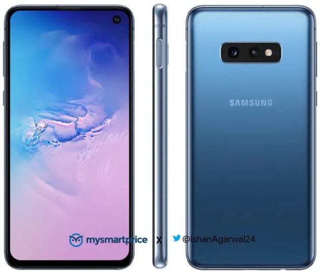 Get your first look at blue Galaxy S10e and Galaxy S10 in these renders ...