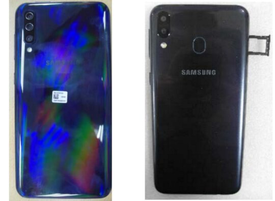 Photos show Galaxy A50 and Galaxy A30 rear with multiple cameras ...
