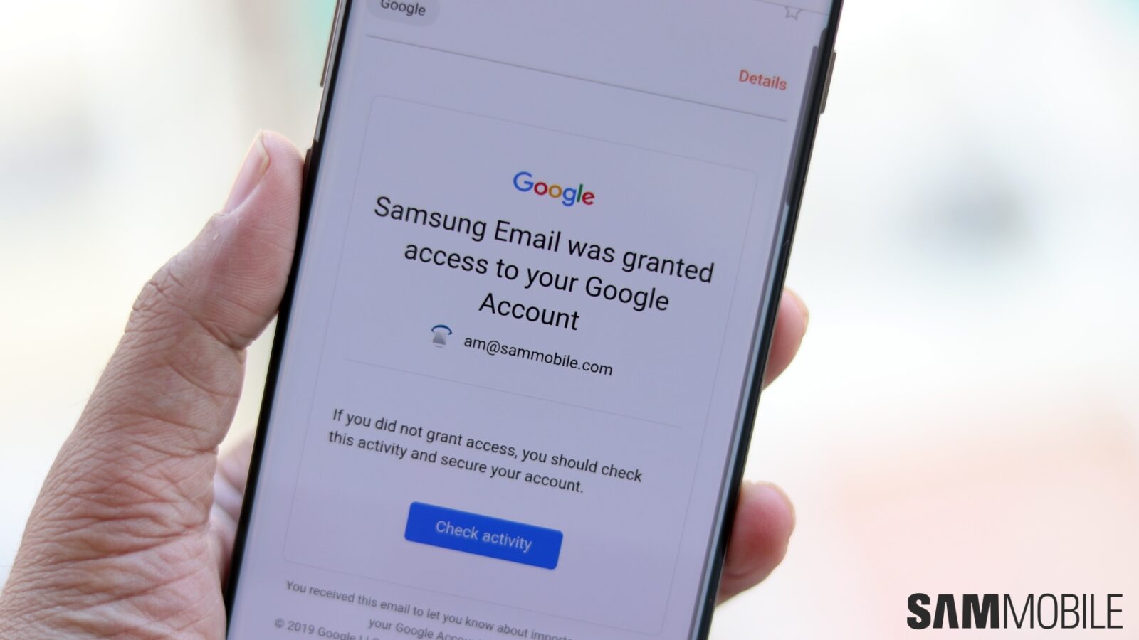 Samsung Email accessed your Gmail account? There's no need to panic ...