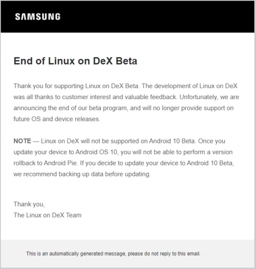 Samsung ends Linux on DeX without ever releasing a stable version ...