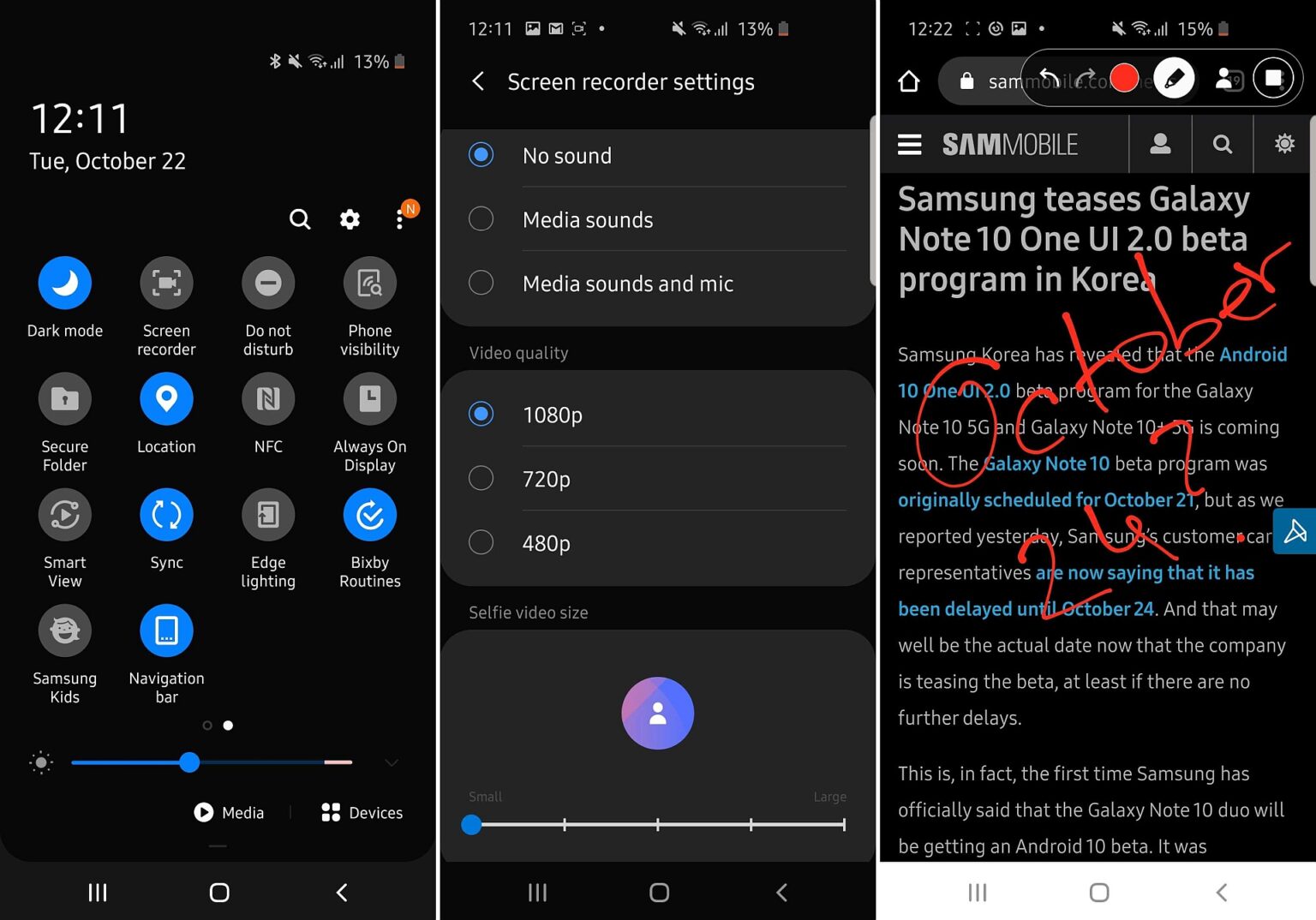 One UI 2.0 feature focus: Record the screen using built-in screen ...