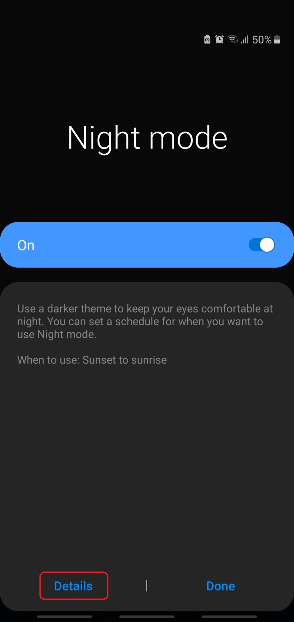 How to automate Blue light filter, Night mode, DND using Samsung One UI ...