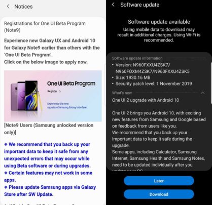 Galaxy Note 9 Android 10 beta out in India, coming soon to the US - SamMobile