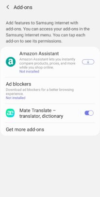 Samsung Internet gains support for more extensions on Galaxy phones ...