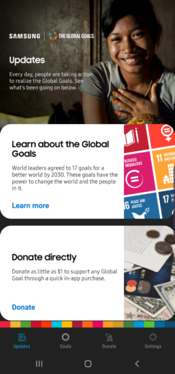 Samsung Global Goals updated with new payment methods, more features ...