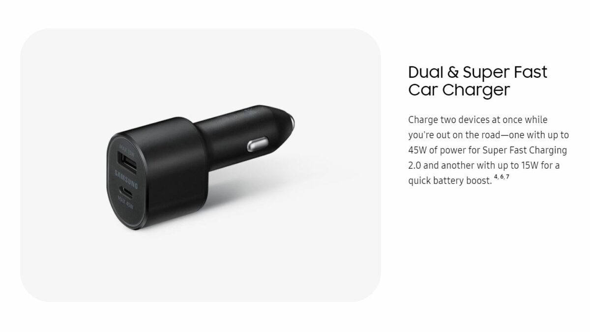 Samsung's new car charger supports 45W super fast charging - SamMobile