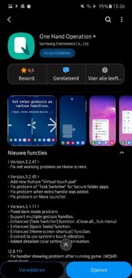 One Hand Operation+ home screen issue fixed with latest update - SamMobile