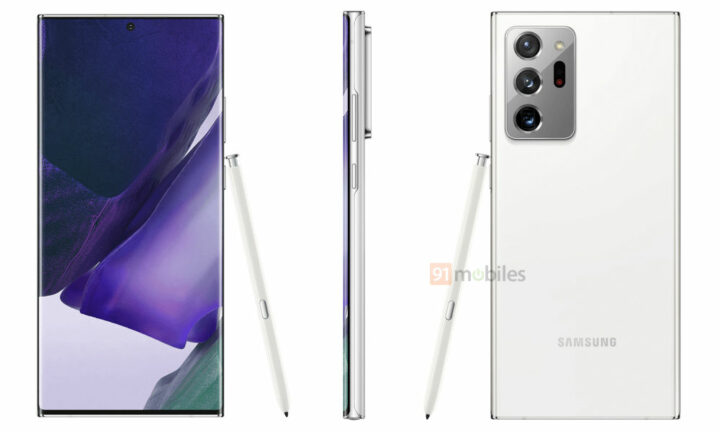 Check out the gorgeous white Galaxy Note 20 Ultra in this leaked render ...