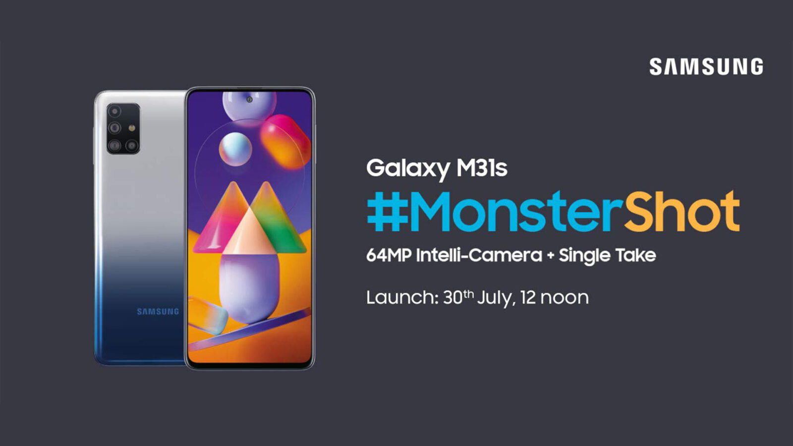 Galaxy M31s features Infinity-O display, 64MP quad-camera, 6000mAh ...