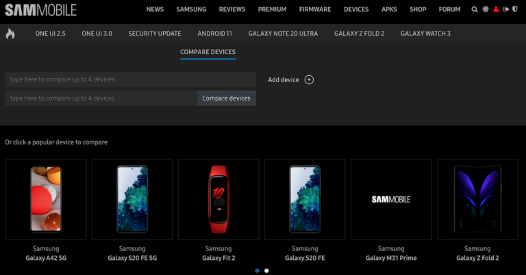 Samsung phones comparison: Use our easy tool to compare all devices ...