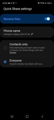 How to use Quick Share for sharing media and files on Galaxy devices ...