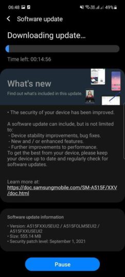 Samsung Galaxy A51 September security update now rolling out - SamMobile