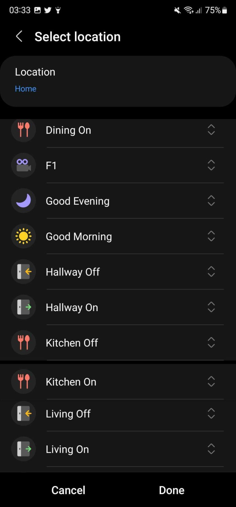 SmartThings widget now lets you reorder scenes in the list - SamMobile