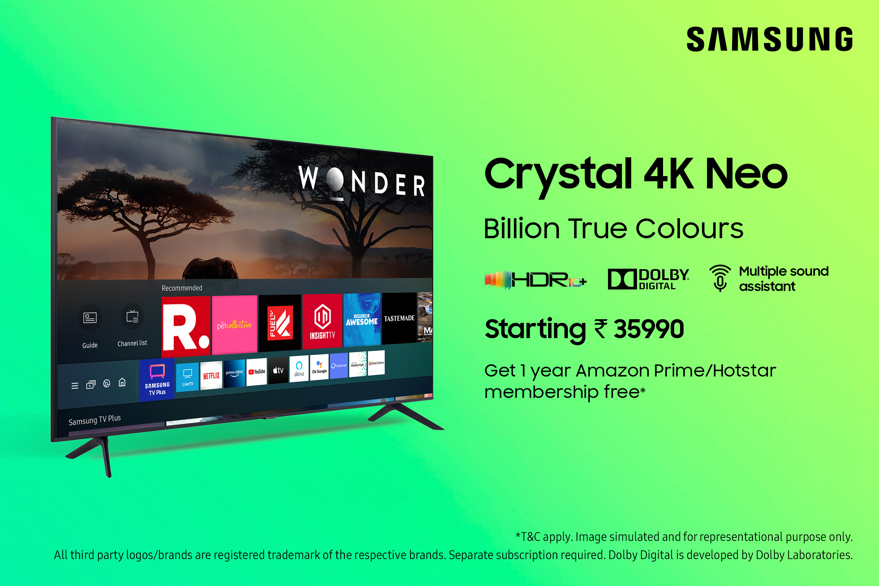 Samsung Crystal 4K Neo is coming to India with best-in-segment features ...