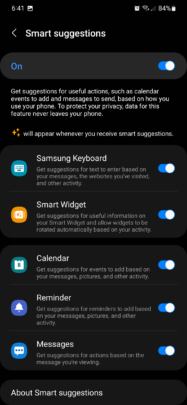 One UI tip: Turn Smart Suggestions ON or OFF - SamMobile
