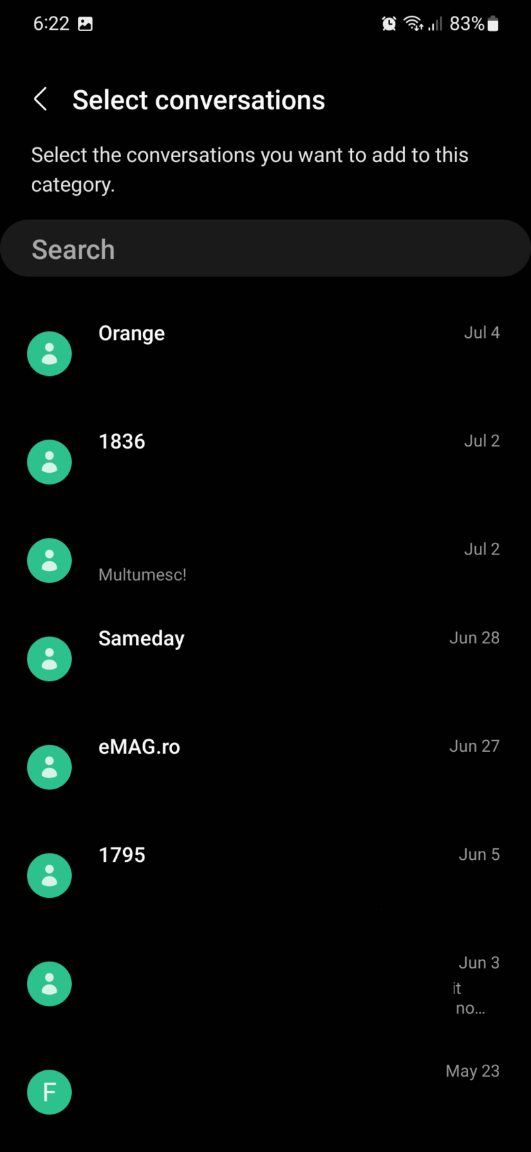 Samsung One UI tip: Create conversation categories in Messages app ...