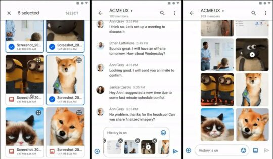 Google Chat now lets you send multiple photos and videos at once - SamMobile