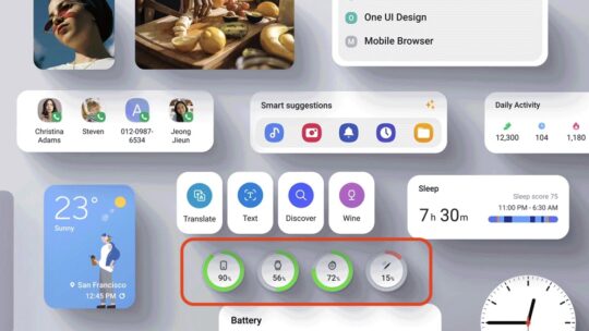 One UI 5.0 update could bring a handy battery widget to Samsung phones ...