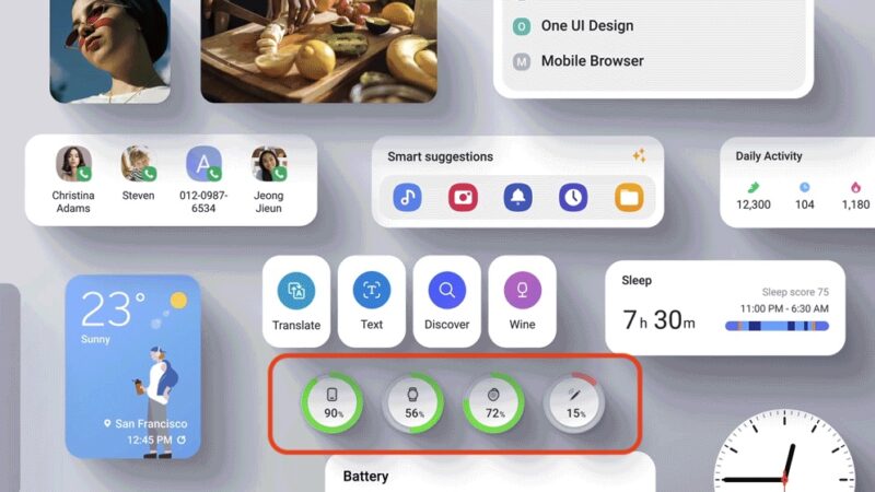 One UI 5.0 update could bring a handy battery widget to Samsung phones ...