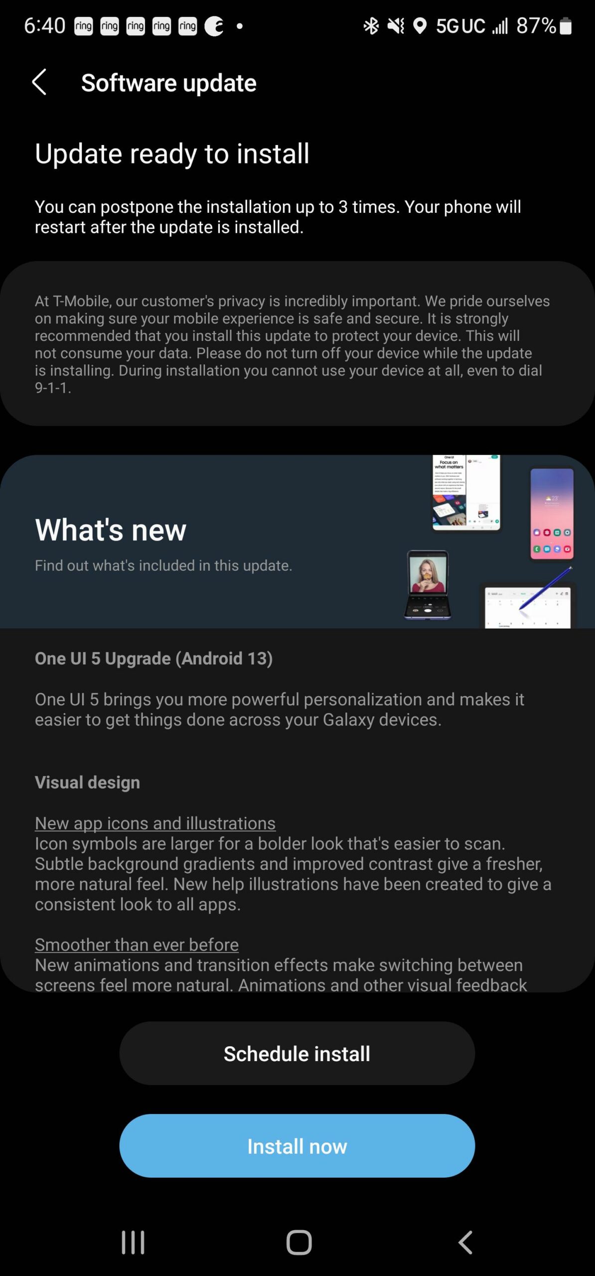 Samsung Galaxy S22 gets Android 13 update on T-Mobile's network in the ...