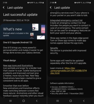 Android 13 for Samsung's beastly Galaxy A52s 5G goes international - SamMobile