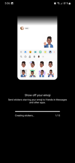 Using Samsung's AR Emoji to create stickers, call and lock screen ...