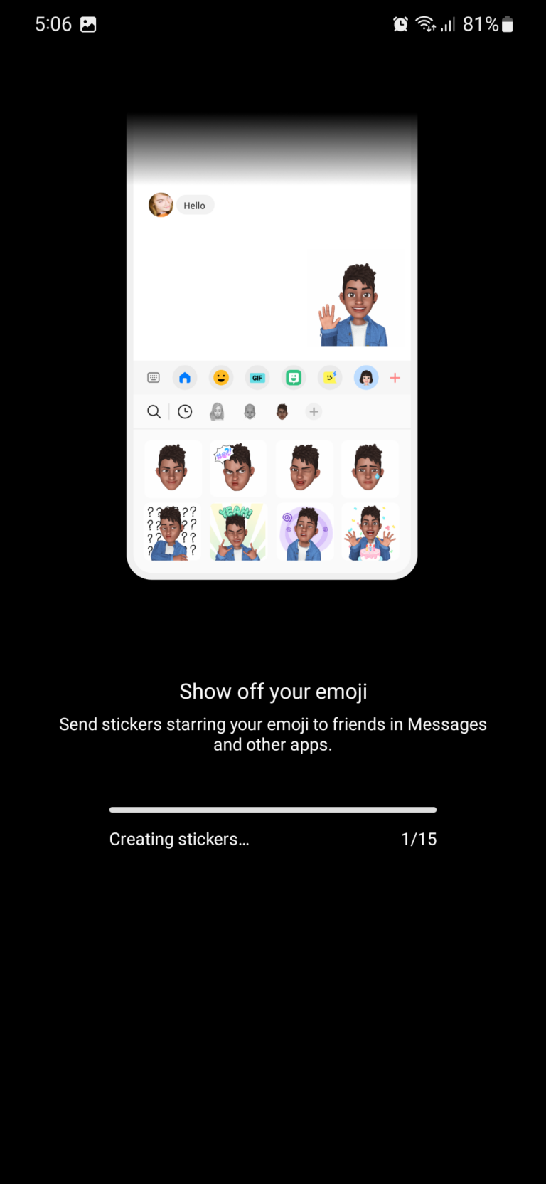 Using Samsung's AR Emoji to create stickers, call and lock screen ...
