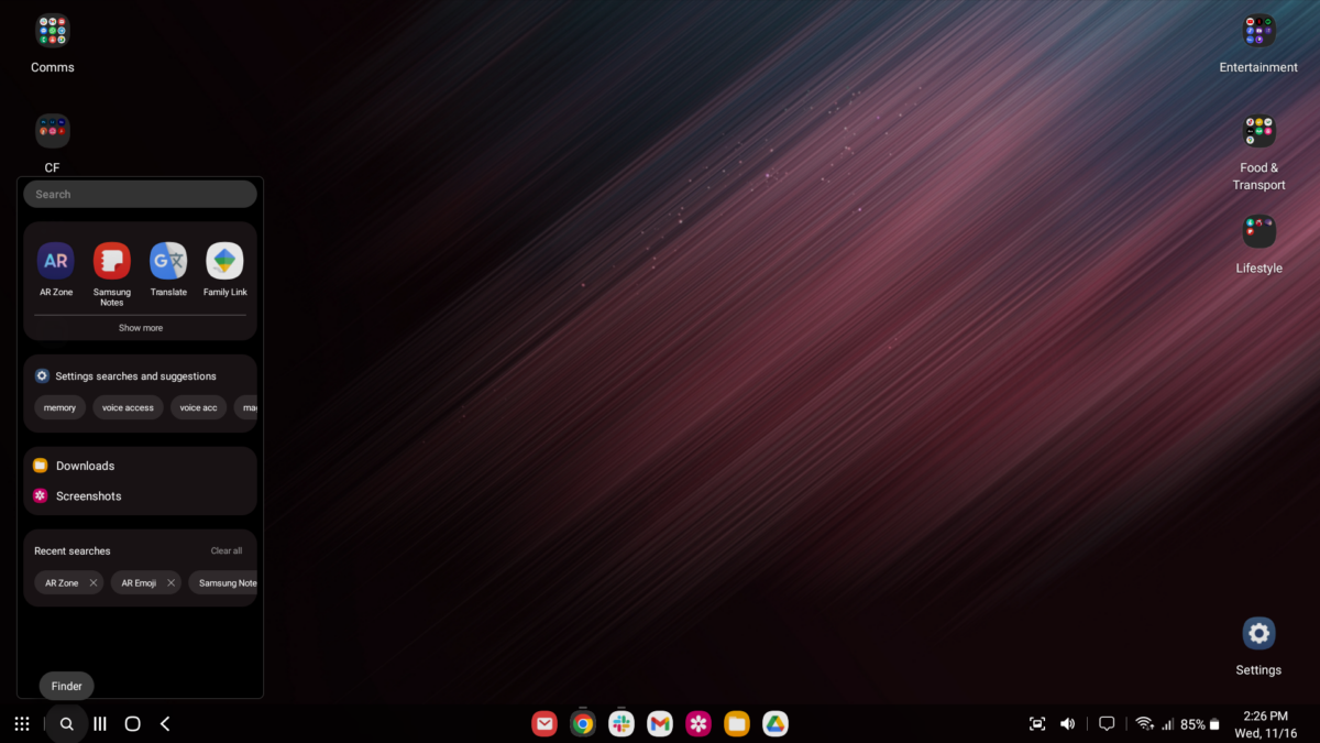 One UI 5.0 feature focus: New Samsung DeX taskbar Finder and settings ...
