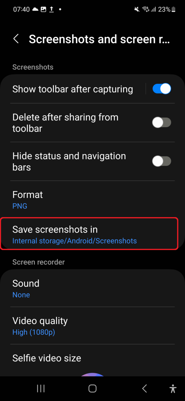 One UI 5.1 lets you choose where your screenshots are saved! - SamMobile