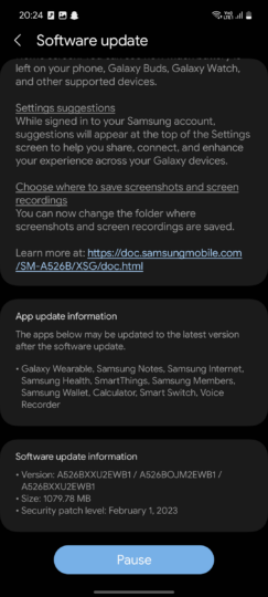 Galaxy A52 5G One UI 5.1 update released by Samsung - SamMobile