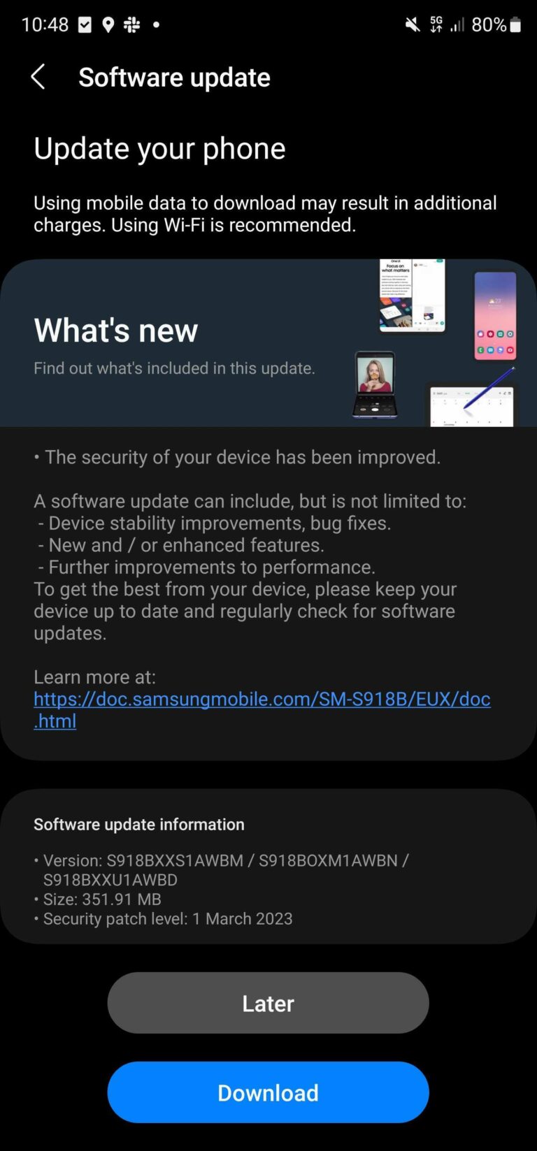 Galaxy S23 is Samsung's first phone to get March 2023 security update - SamMobile