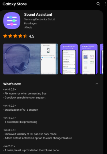 Samsung Sound Assistant update fixes Galaxy Buds icon error - SamMobile