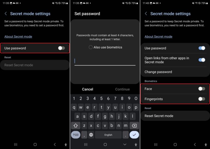 Browse secretly with fingerprint protection in Chrome and Samsung ...