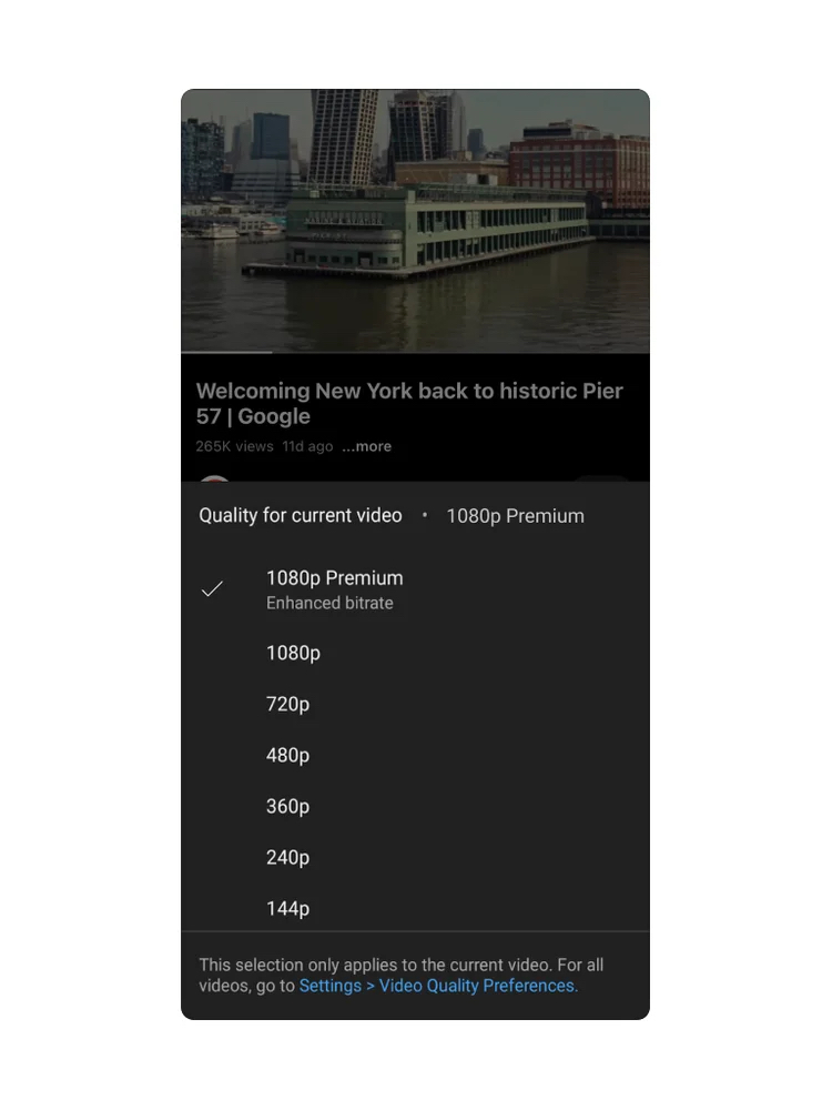YouTube Premium offers better video quality on iOS than Android - SamMobile