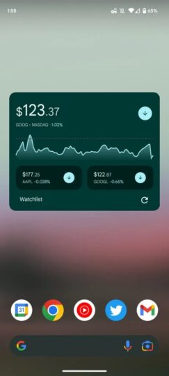 Google app brings a stocks widget to Samsung phones - SamMobile