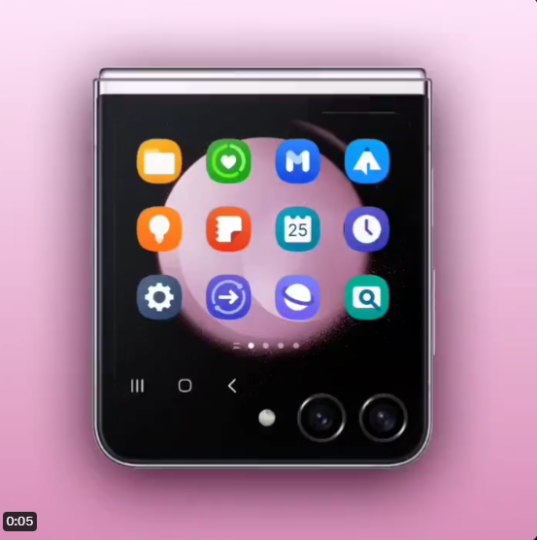 Galaxy Z Flip 5 cover screen animations explored in concept video ...